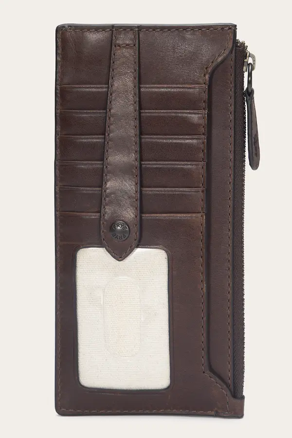 THE FRYE COMPANY Melissa Snap Card Wallet - Brown