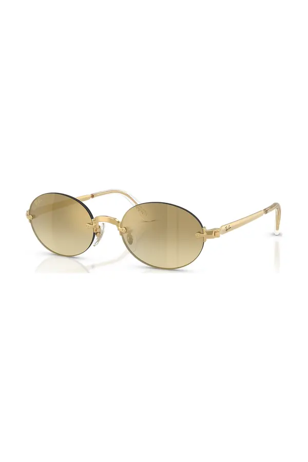 Ray-ban Oval Sunglasses With Gradient Lenses - Gold