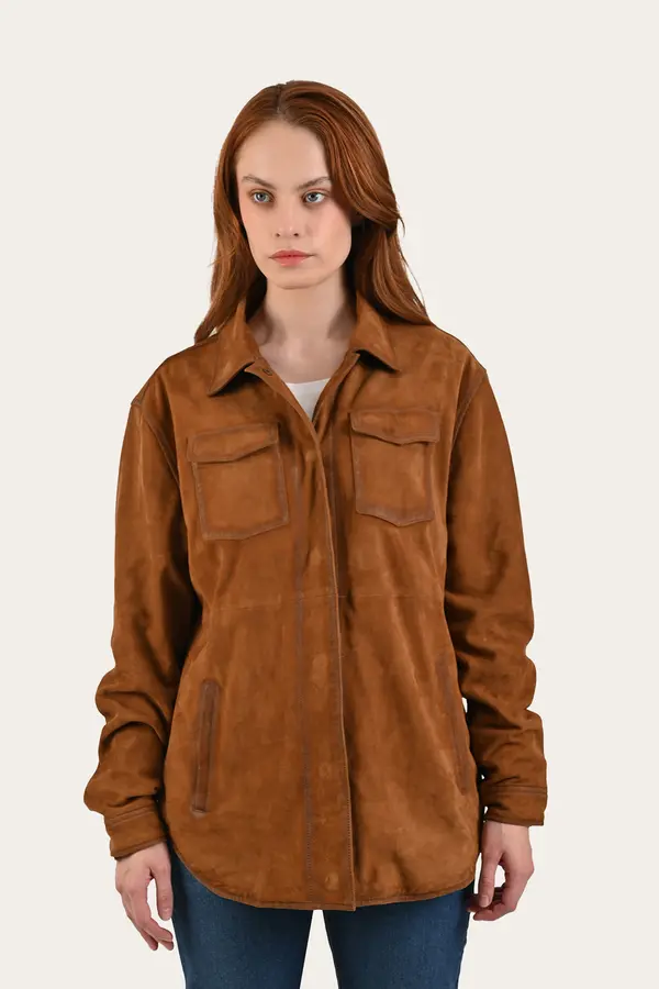THE FRYE COMPANY Avett Overshirt Jacket - Brown
