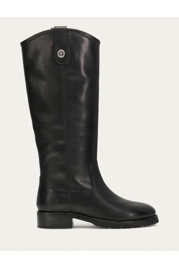 THE FRYE COMPANY Melissa Lug Button Tall Boots - Black