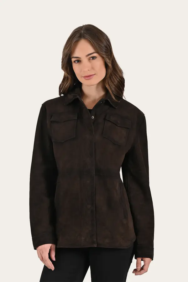 THE FRYE COMPANY Avett Overshirt Jacket - Brown