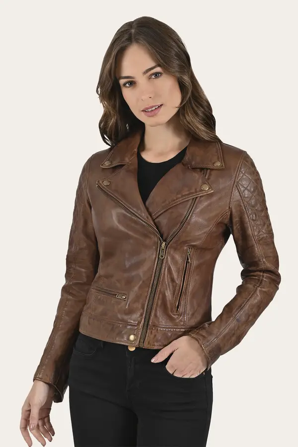 THE FRYE COMPANY Cordially Modern Biker Jacket - Red