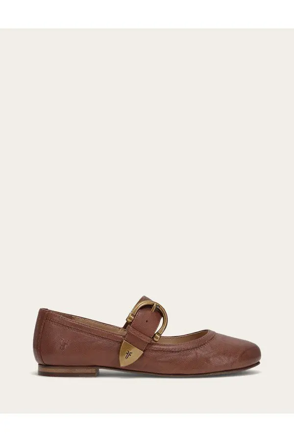 THE FRYE COMPANY Carson Mary Jane Flat - Natural