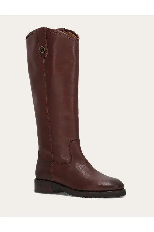 THE FRYE COMPANY Melissa Lug Button Tall Boots - Brown