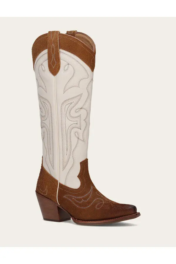 THE FRYE COMPANY Laila Double F Deco Boots - Denim