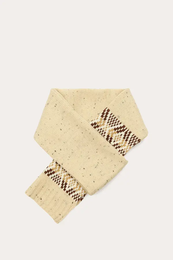 THE FRYE COMPANY Tweed Fair Isle Scarf