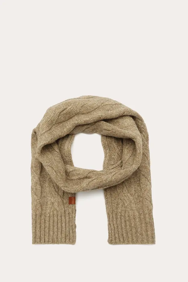 THE FRYE COMPANY Wide Cable Scarf - Olive