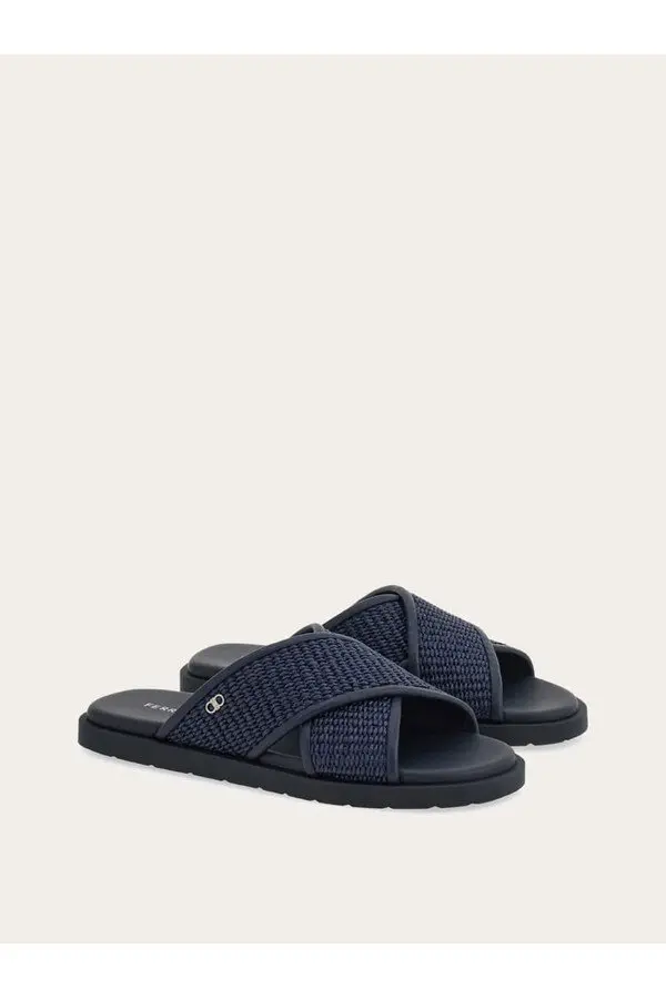 FERRAGAMO Gancini Ornament Crossover Sandals