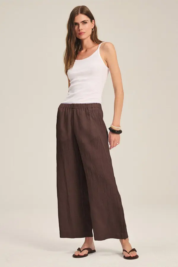 Velvet By Graham & Spencer Lola Linen Pant - Red
