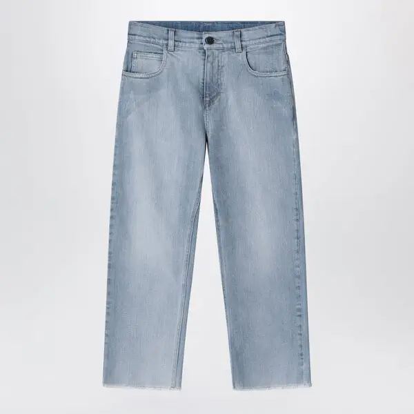 GOLDEN GOOSE Medium Wash Jeans With Embroidered Logo