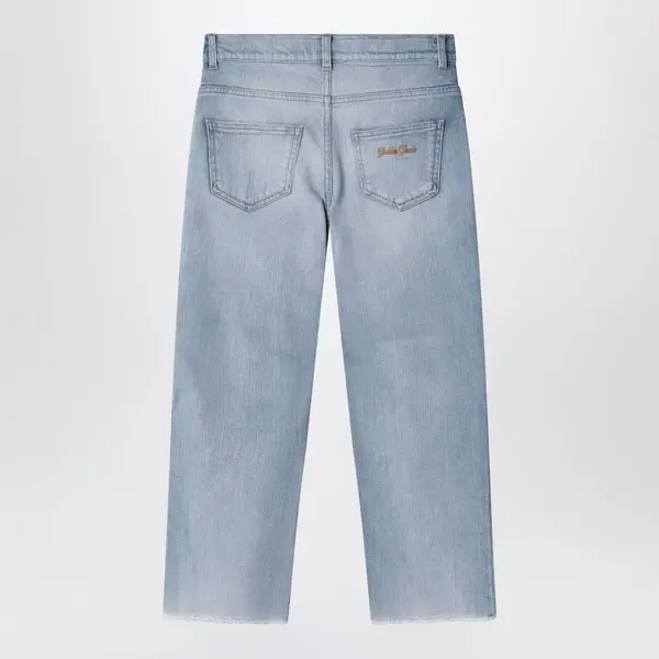 GOLDEN GOOSE Medium Wash Jeans With Embroidered Logo