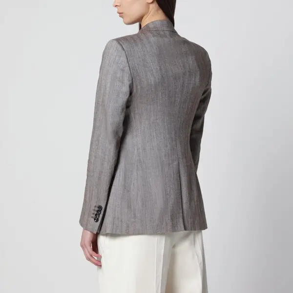 Tagliatore Double-breasted Linen-blend Jacket