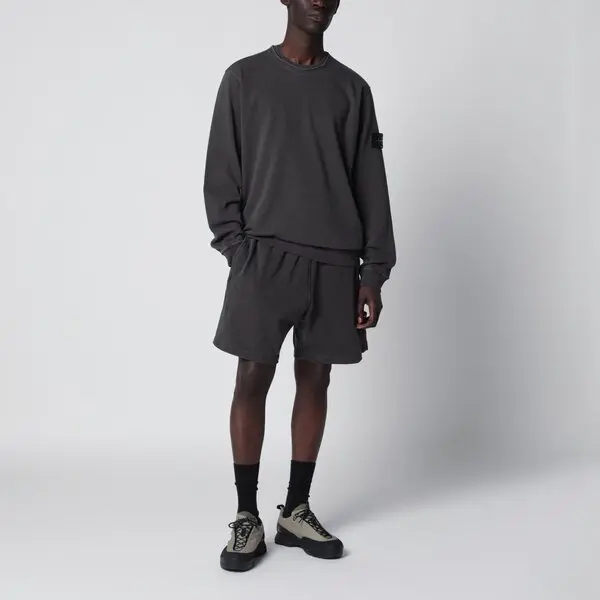 Stone Island Crewneck Sweatshirt In Slub Cotton