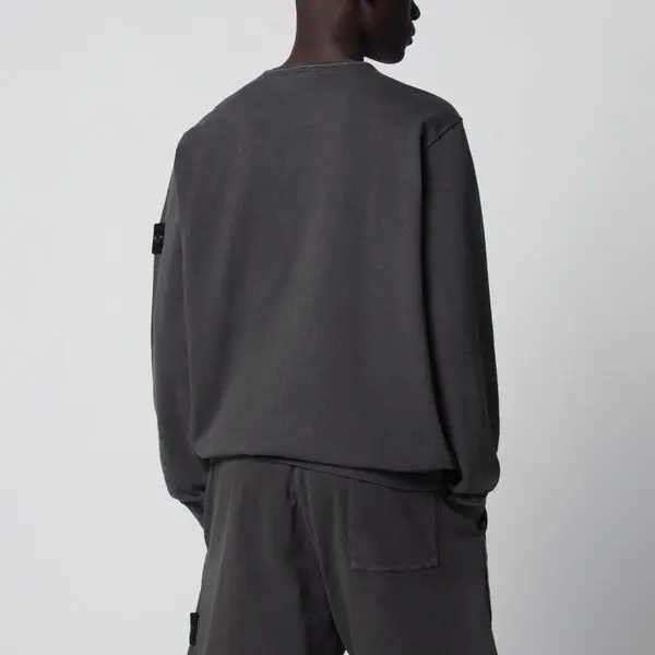 Stone Island Crewneck Sweatshirt In Slub Cotton