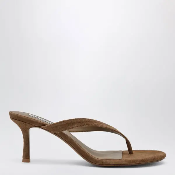 Senso Farah Suede Heeled Slides - Brown