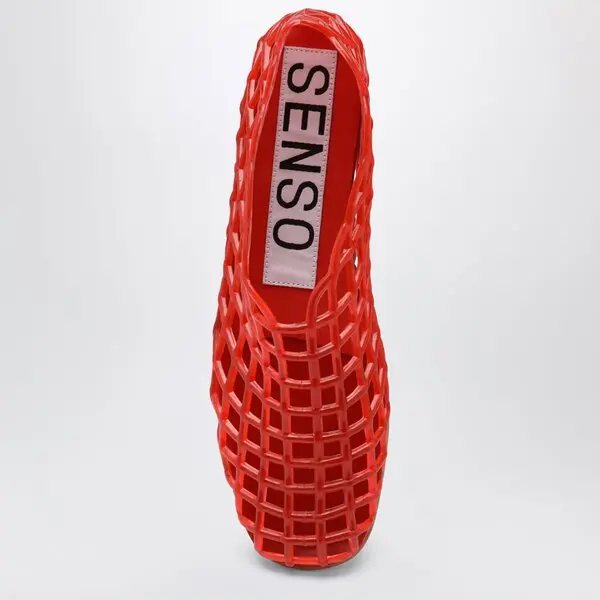 Senso Rubber Mesh Ballerinas - Red