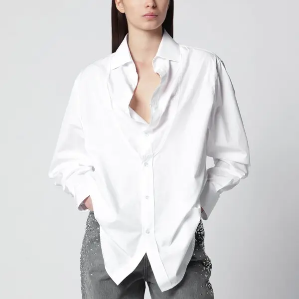 MAISON MARGIELA Folded-collar Shirt - White