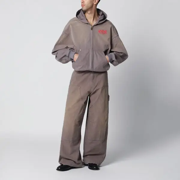 WILLY CHAVARRIA Graphite Zip-up Hooded Jacket