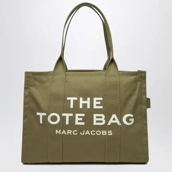 Marc Jacobs Large Tote Bag Forest In Canvas - Green