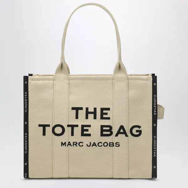 Marc Jacobs The Large Tote Bag Sand Color In Canvas - Yellow