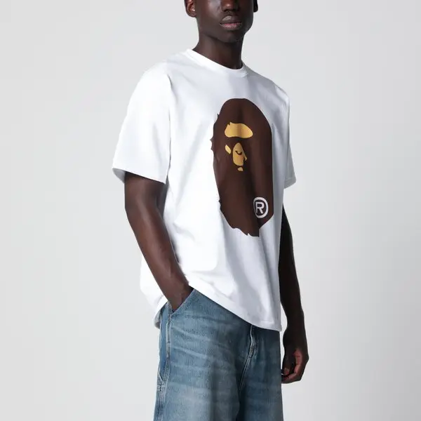 A BATHING APE T-shirt With Logo Print - White