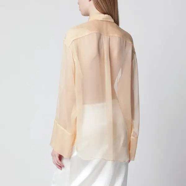 Alberta Ferretti Semi-sheer Button-up Shirt - Beige