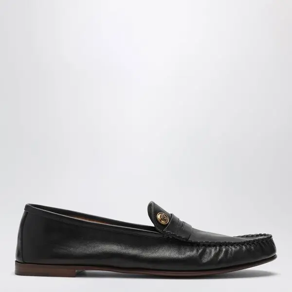 Versace Loafers In Calf Leather - Black