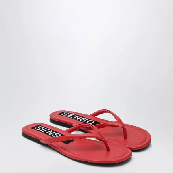 Senso Leather Nora Slides - Red