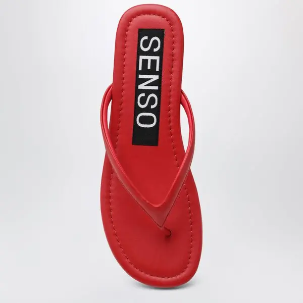 Senso Leather Nora Slides - Red