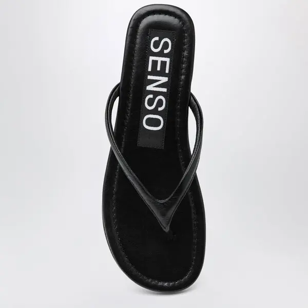 Senso Ebony Leather Nora Slides - Brown