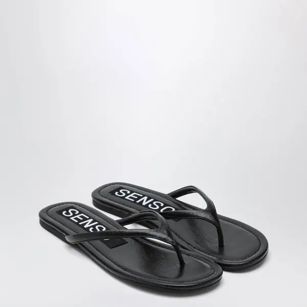 Senso Ebony Leather Nora Slides - Brown
