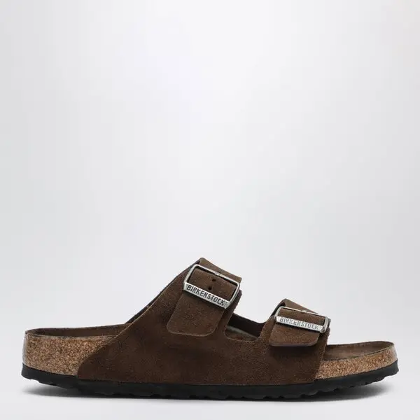 BIRKENSTOCK Arizona Suede Slides With Soft Footbed - Brown