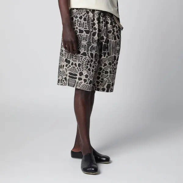BRAIN DEAD Skull Climber Cotton Shorts - Multicolor