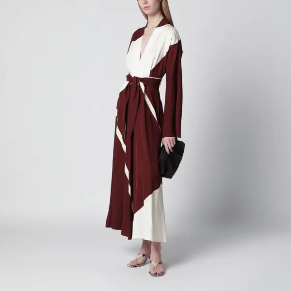 Alberta Ferretti Printed Viscose Twill Dress - Brown