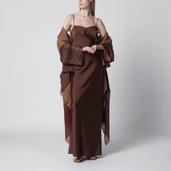 Alberta Ferretti Silk Organza Cape