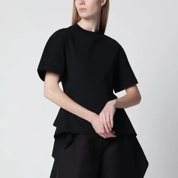 Alaïa Panelled Cotton Jersey T-shirt - Black