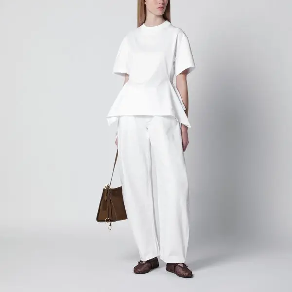 Alaïa Rounded Low-rise Jeans - White