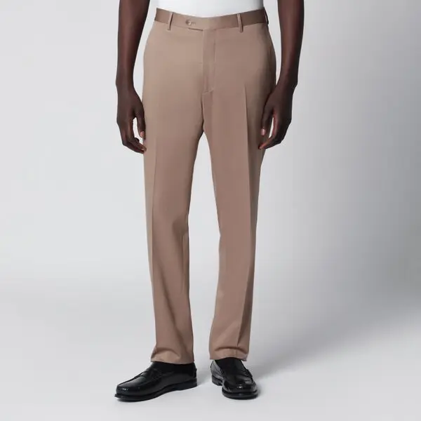 Tagliatore Double-breasted Wool-blend Suit - Beige