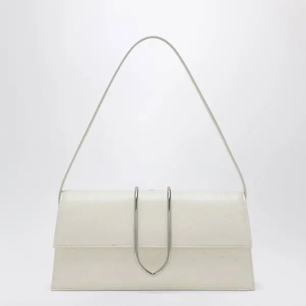 Jacquemus Le Bambino Long Bag In Greasy-effect Leather - White