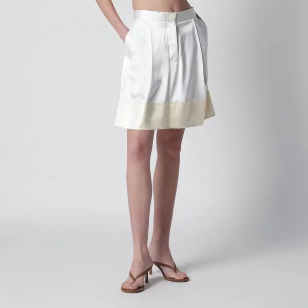 TOTEME Mini Panelled Skirt - White