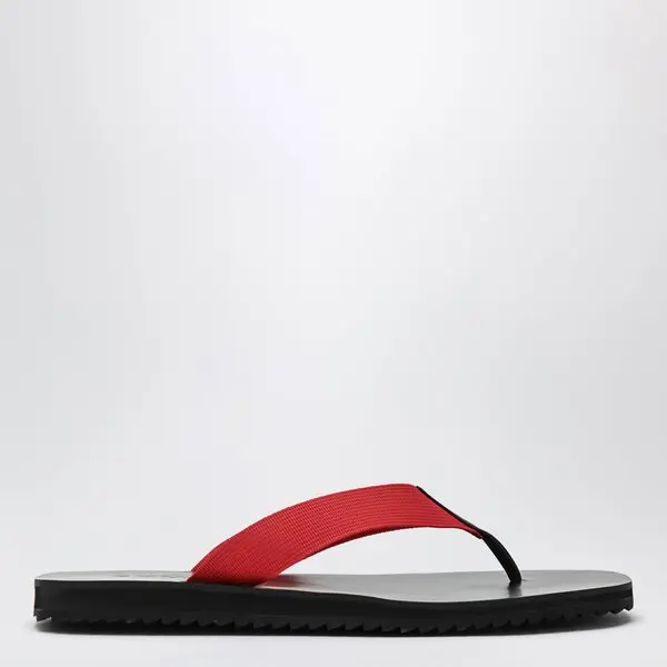 Senso Xylon Leather And Fabric Slides - Red
