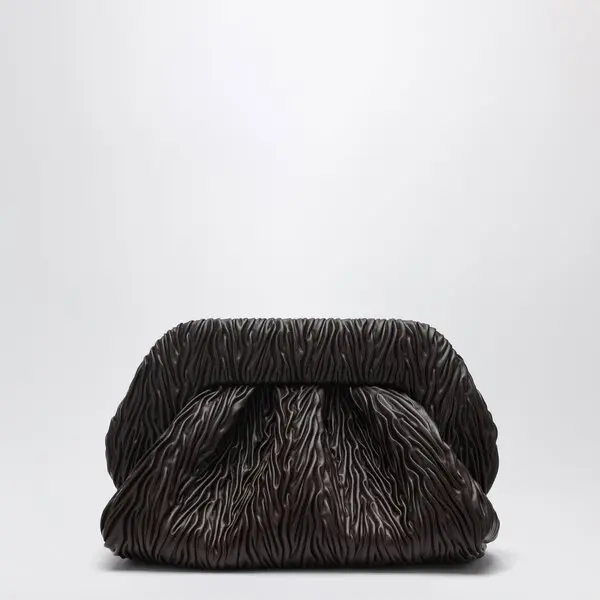 THEMOIRE Gathered Vegan Leather Clutch