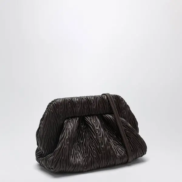 THEMOIRE Gathered Vegan Leather Clutch