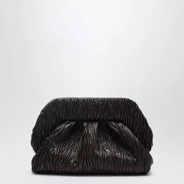 THEMOIRE Gathered Vegan Leather Clutch