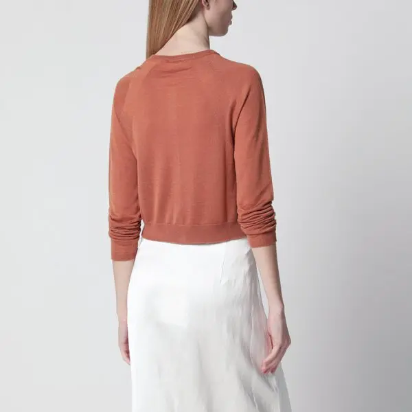 ROBERTO COLLINA Cashmere And Silk Cardigan - Brown