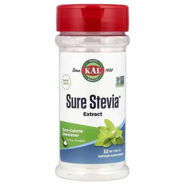 KAL SUPPLEMENTS Sure Stevia Extract 100 Grams - One-color