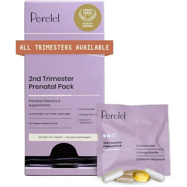 PERELEL 2nd Trimester Prenatal Pack 30 Packets - One-color