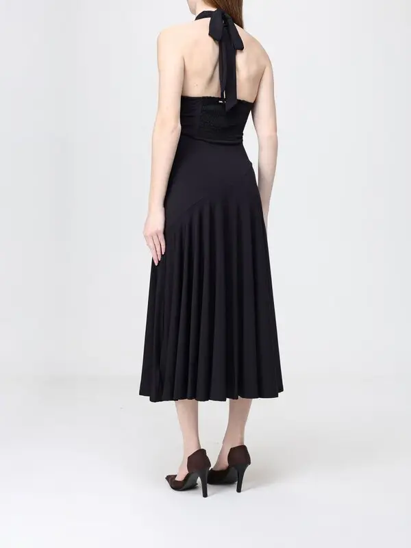 Michael Kors Halterneck V-neck Midi Dress