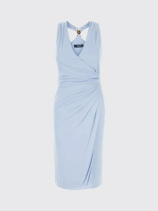Versace Viscose Sheath Dress - Blue