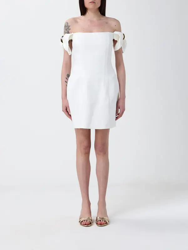 Elisabetta Franchi Off-the-shoulder Dress - Ivory